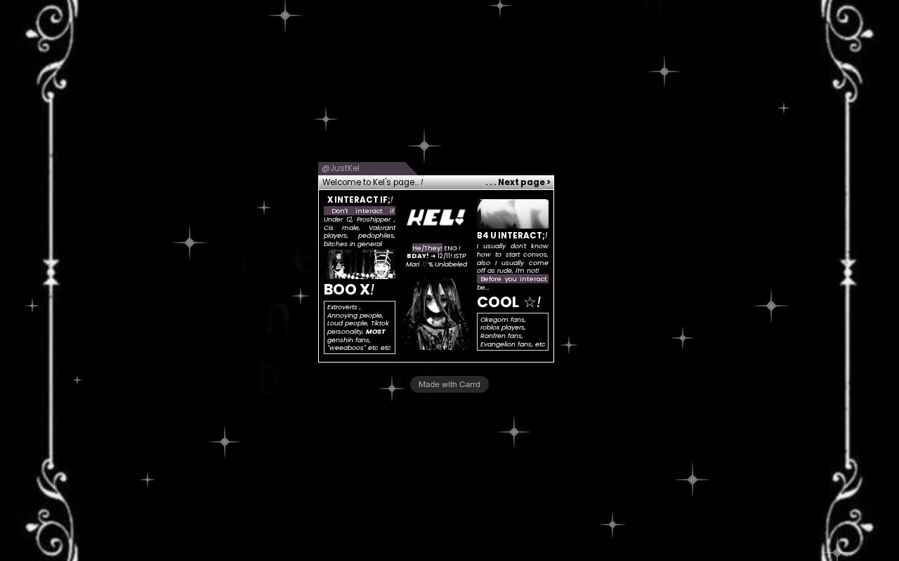 Kel’s carrd